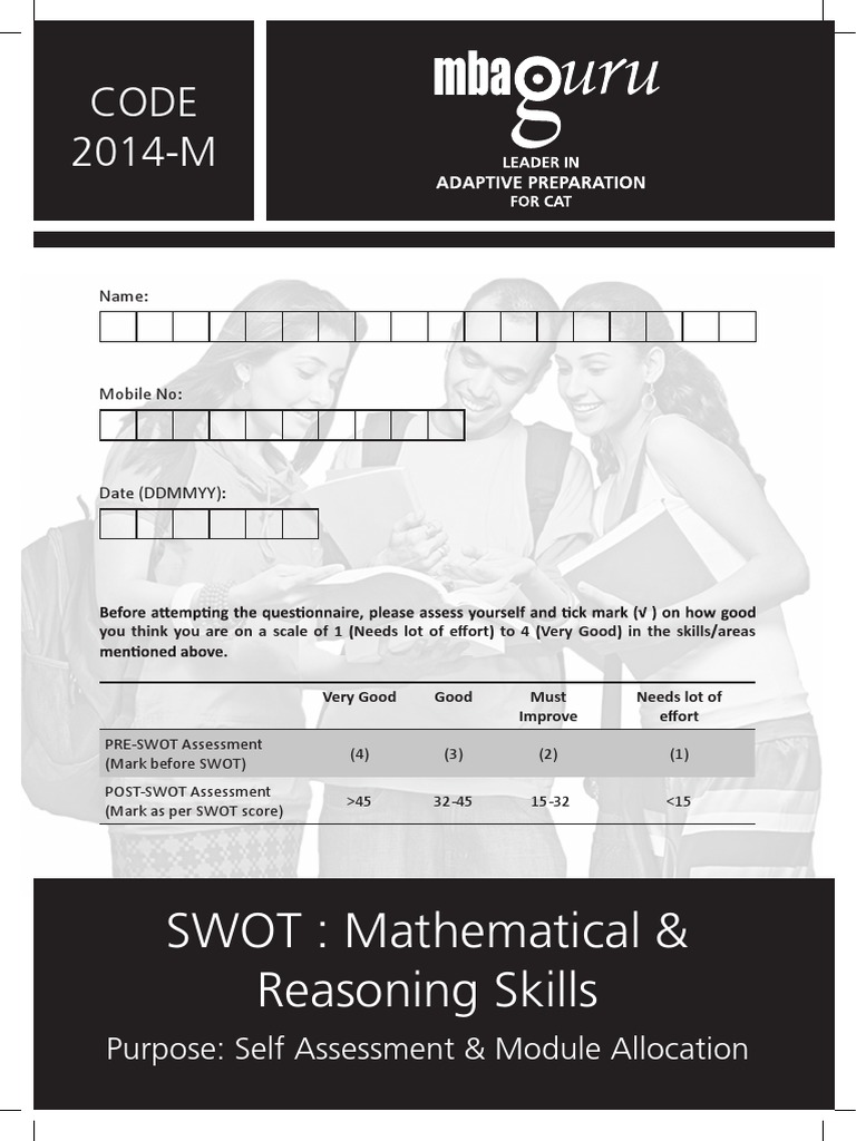 Mobile SWOT Assessment for Math Skills | PDF | Business | Teaching ...