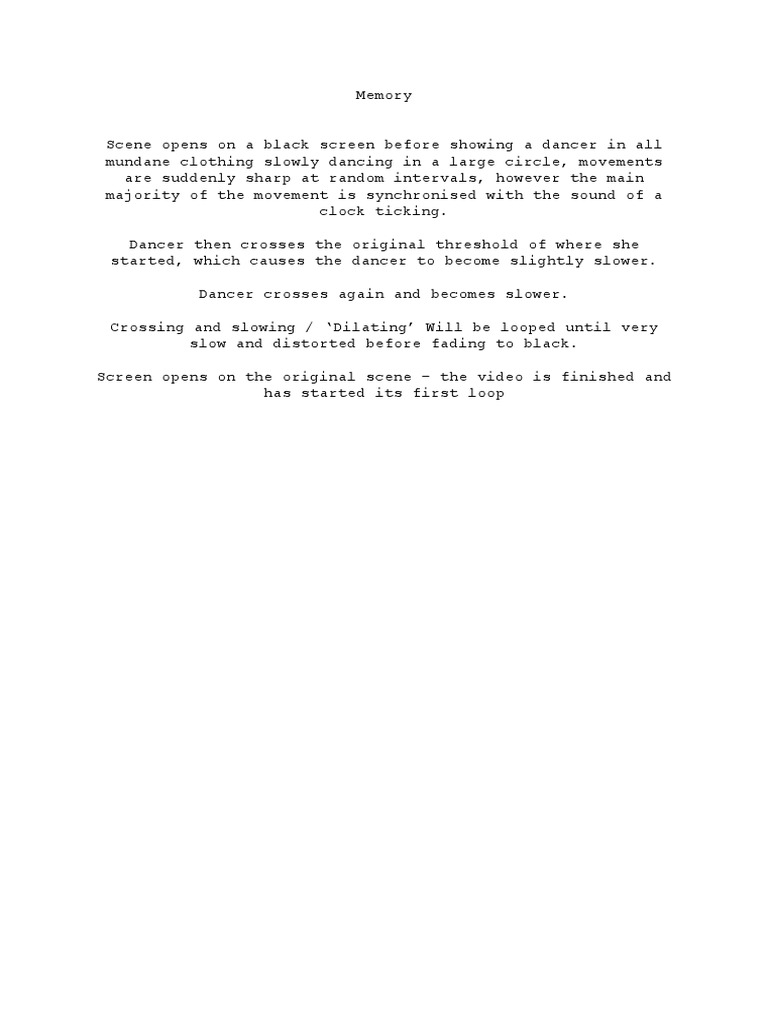 Memory - Script | PDF