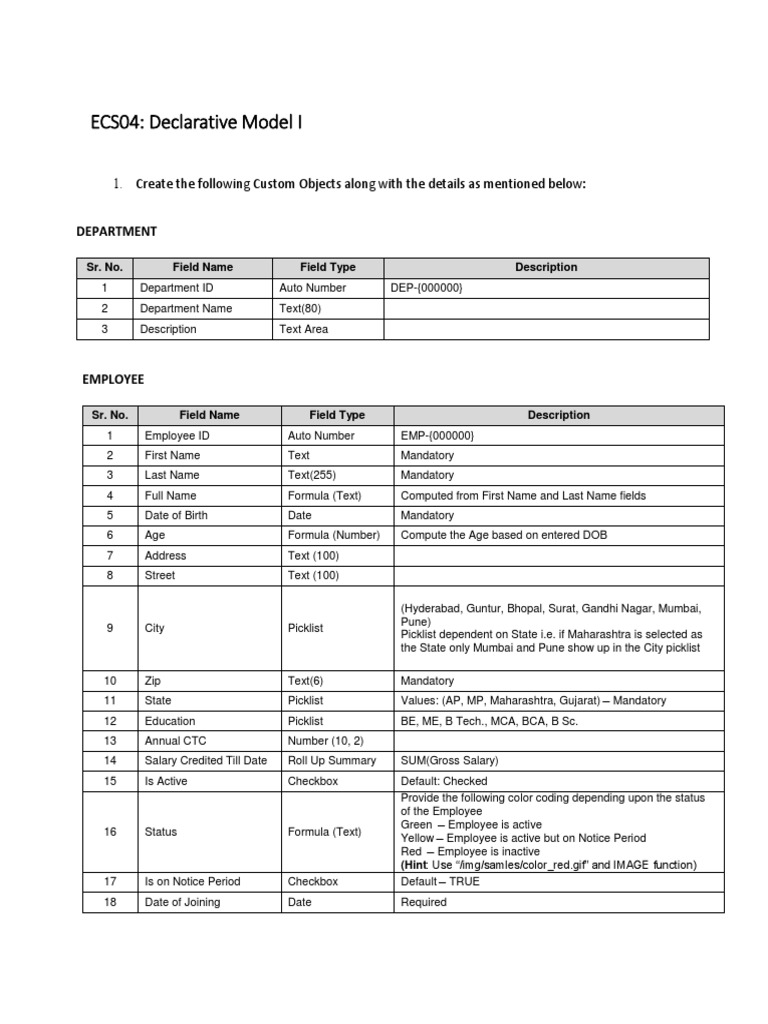 ECS 04 - Declarative Model Assignment | PDF