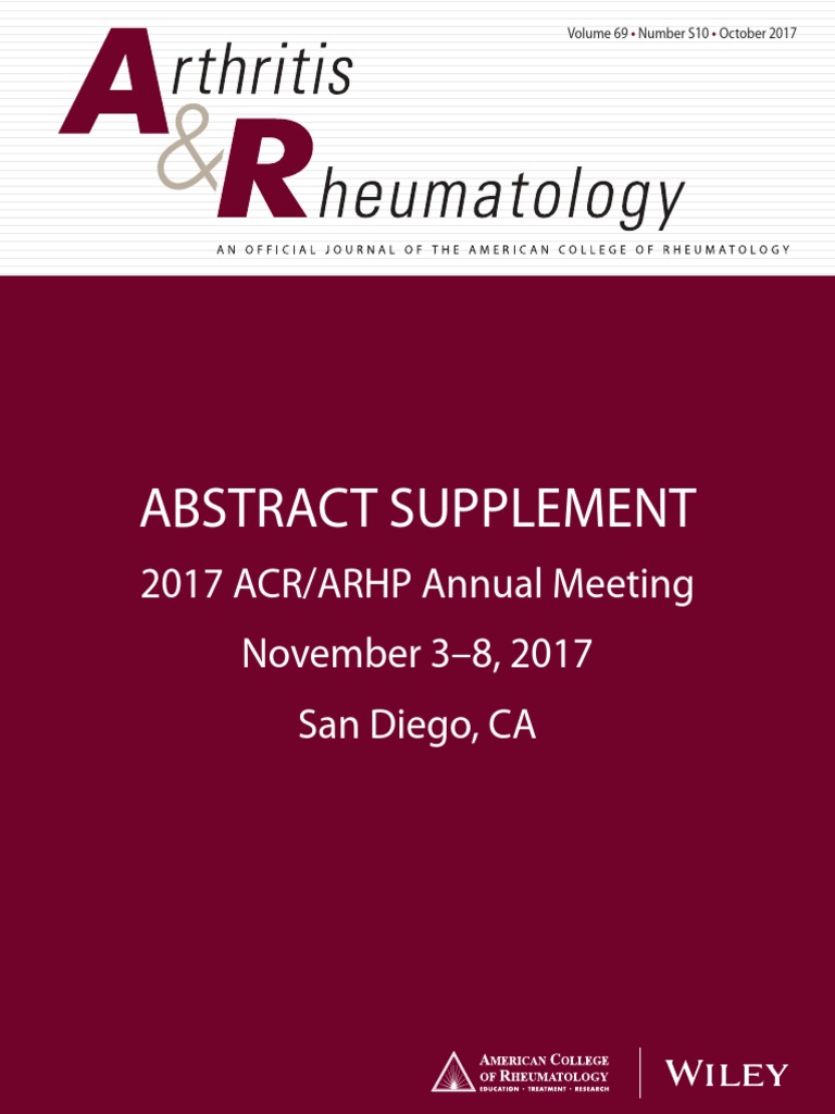 Abstract Supplement: 2017 ACR/ARHP Annual Meeting November 3-8, 2017 ...