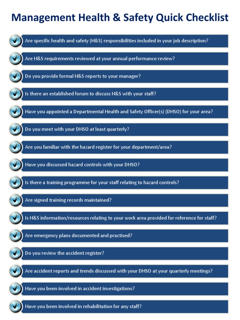 HSE MS Checklist | PDF
