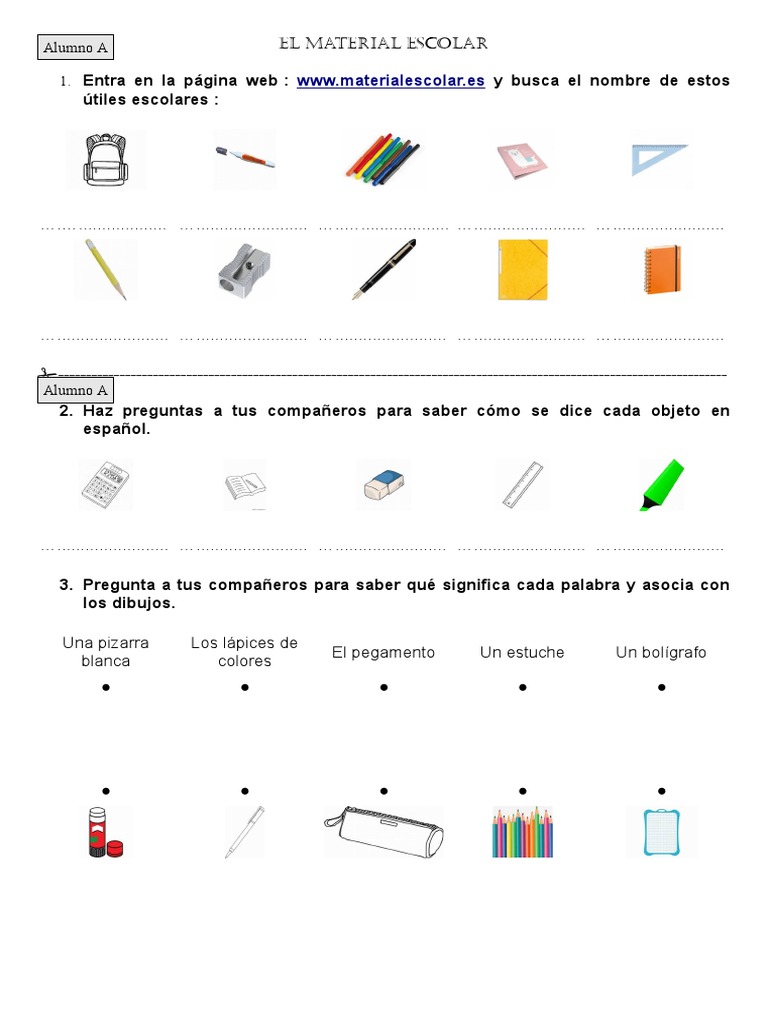 El Material Escolar | PDF | Papelería | Herramientas portátiles
