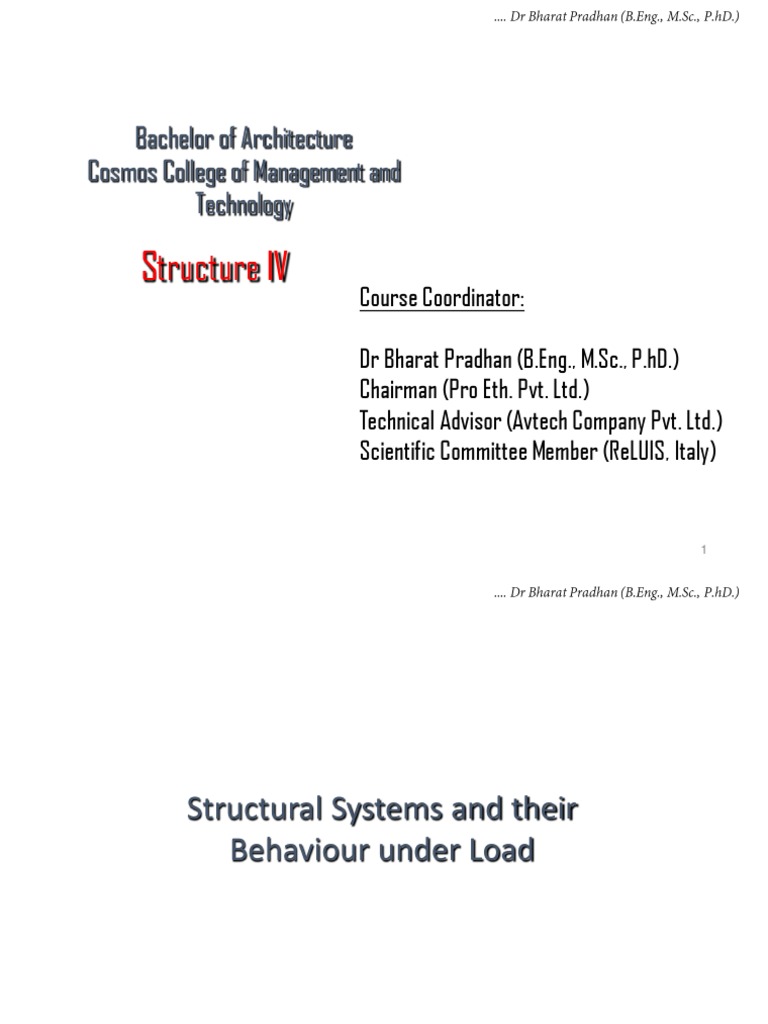 Structure IV: Bachelor of Architecture Cosmos College of Management and ...