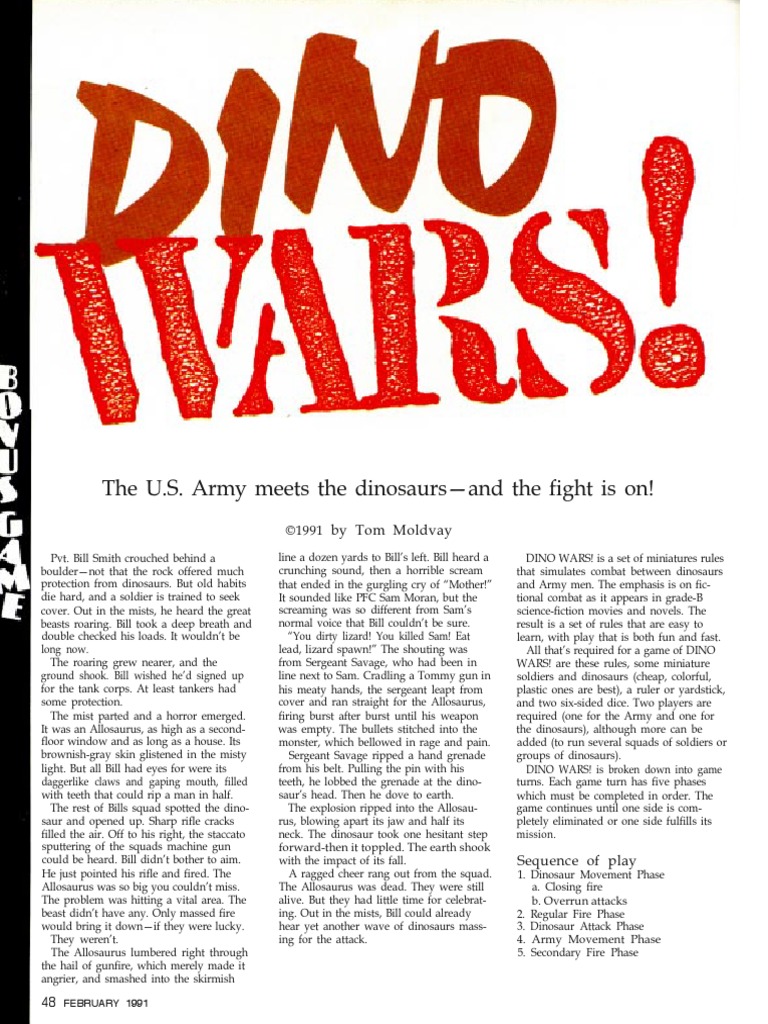 Dino Wars! | PDF