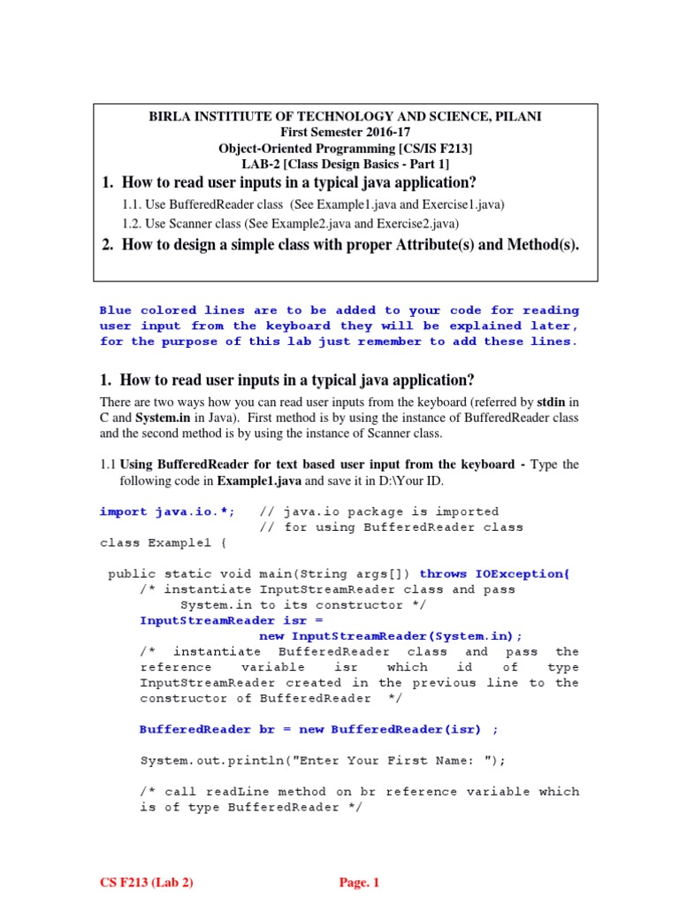 Lab 02 | PDF | Class (Computer Programming) | Method (Computer Programming)