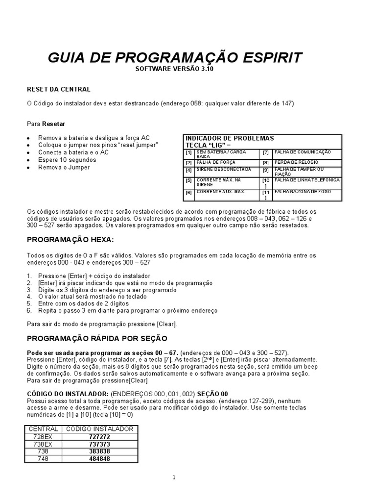 Paradox Esprit (Alarme) - Manual | PDF | Eletrônicos | Engenharia de ...