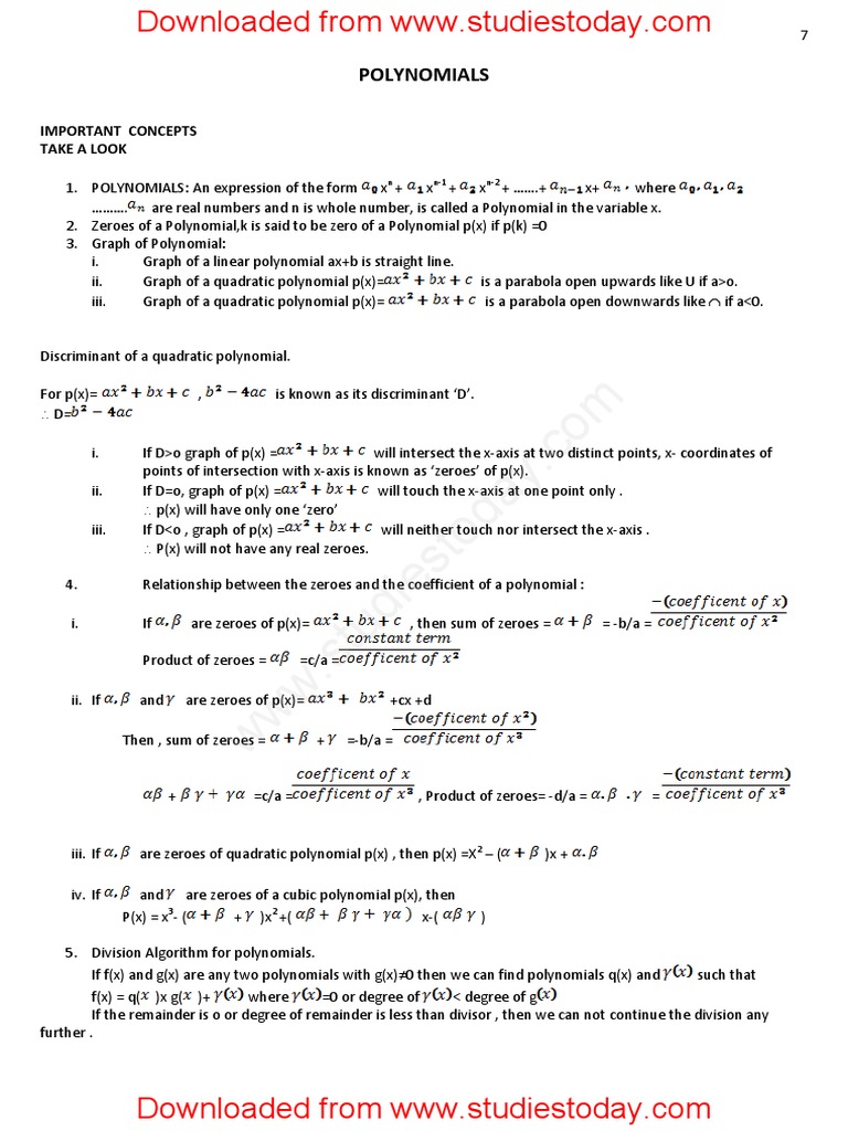 Polynomials Assignment 8_0 | PDF | Quadratic Equation | Polynomial