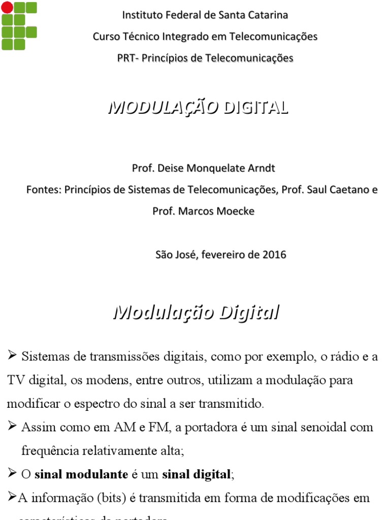 Mod DIGITAL | PDF | Modulação de frequência | Modulação