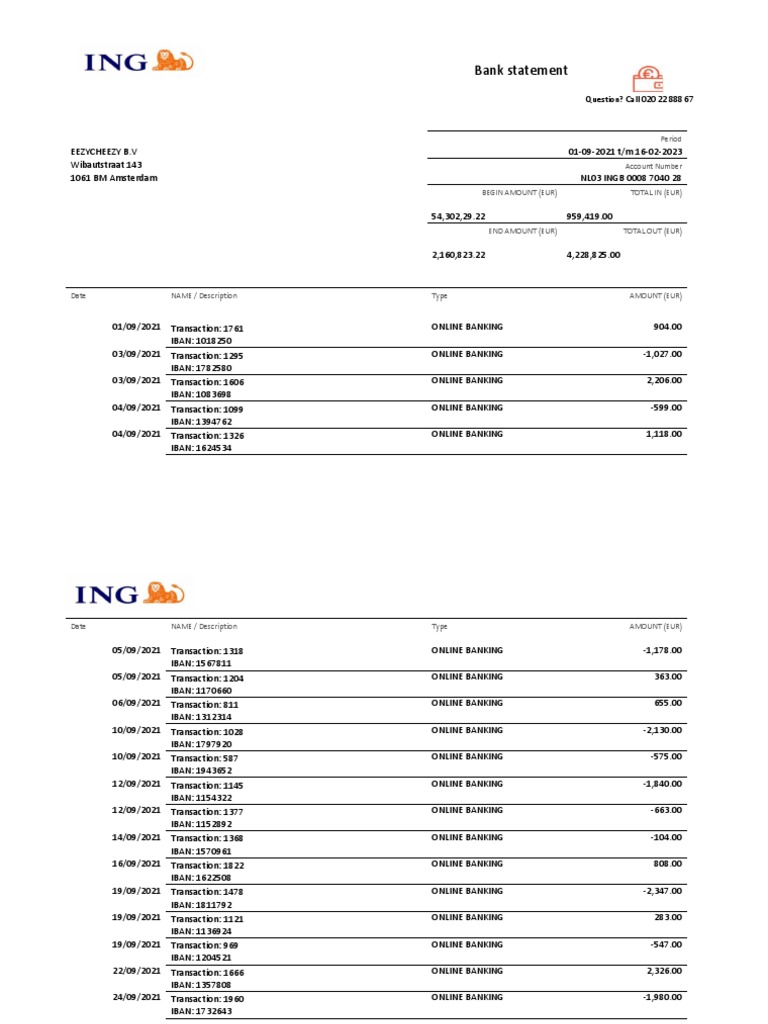 Bank Statement: Period | PDF | Home & Garden