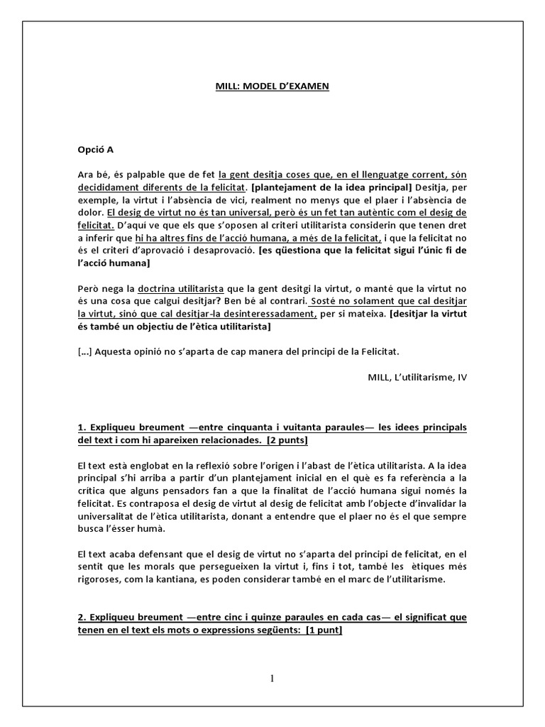 Model Examen Mill Respost | PDF