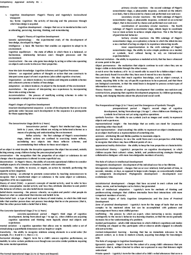 Competency Appraisal Reviewer | PDF | Intelligence Quotient | Cognitive Development