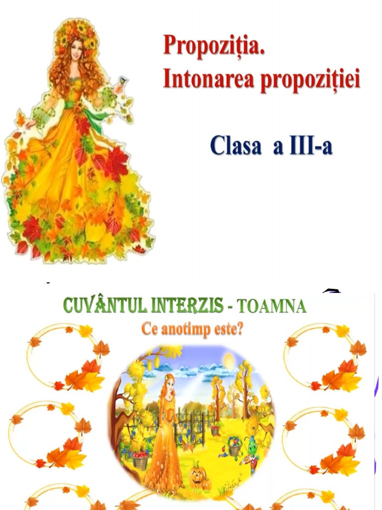 Intonarea Propozitiilor CL 3 | PDF