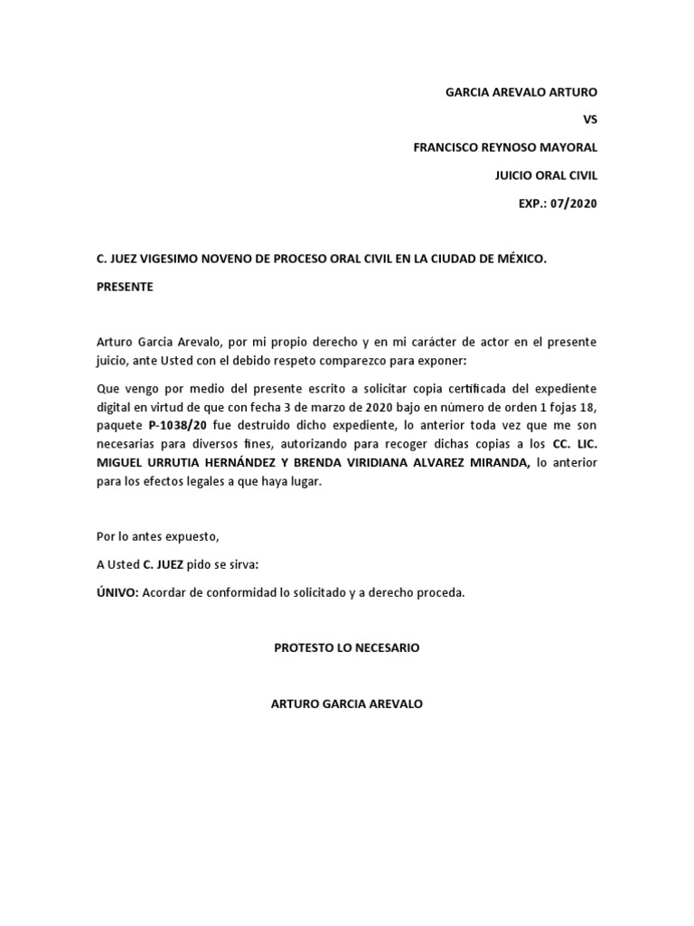 Formato Expediente Digital | PDF