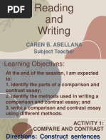 Grade 10 Compare and Contrasts | PDF | Idea | Thought