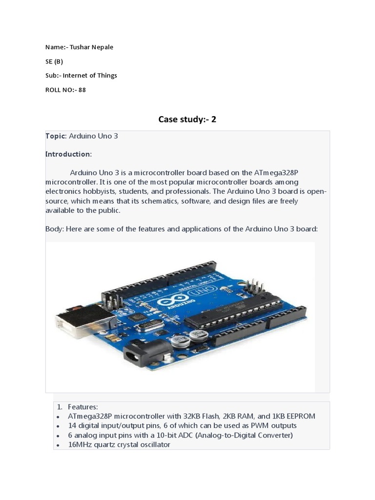 Case Study 2 | PDF | Arduino | Microcontroller