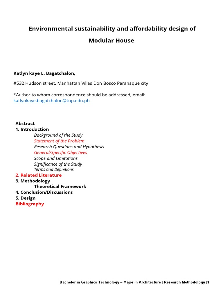 BAGATCHALON, KATLYN RME Chap1&2 | PDF | Green Building | Modularity