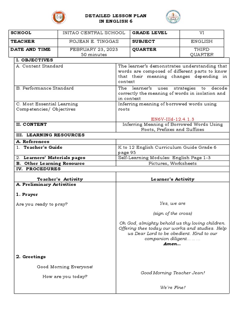 Root Words DLP | PDF | Word | Learning
