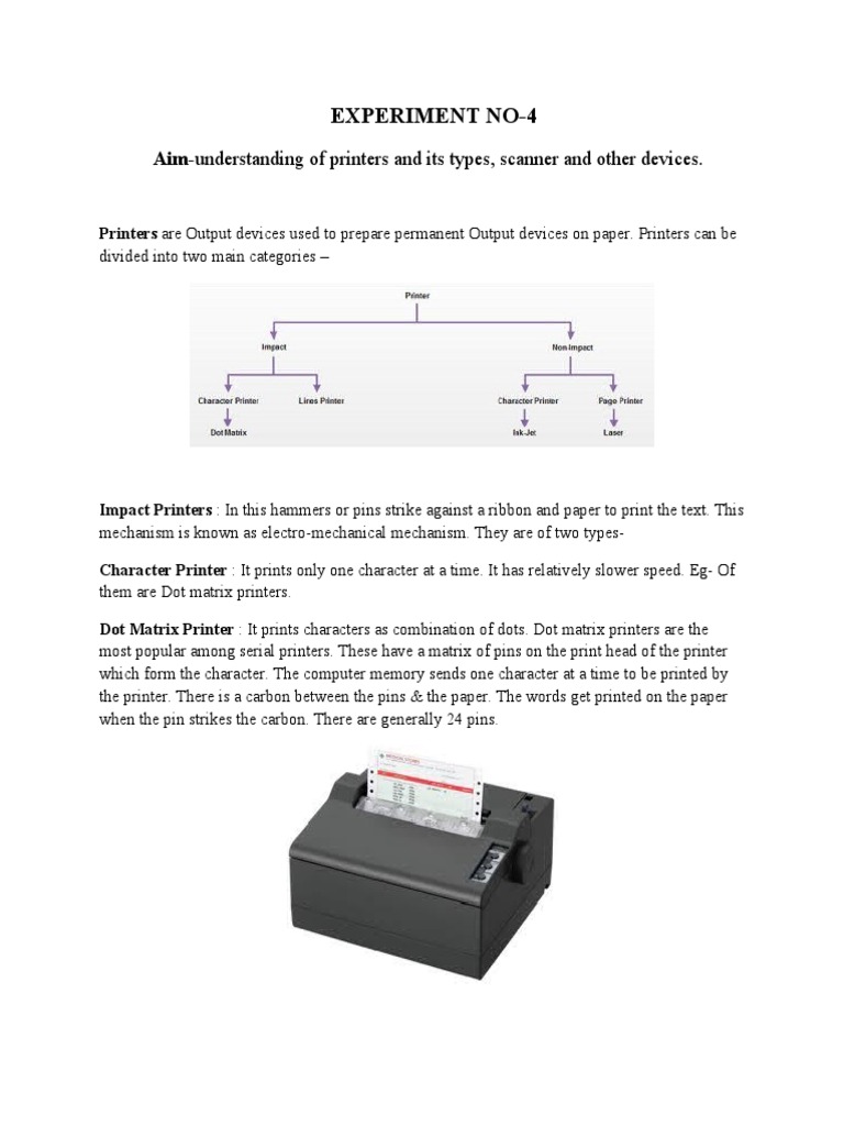 Hardware Exp 4 | Download Free PDF | Image Scanner | Printer (Computing)