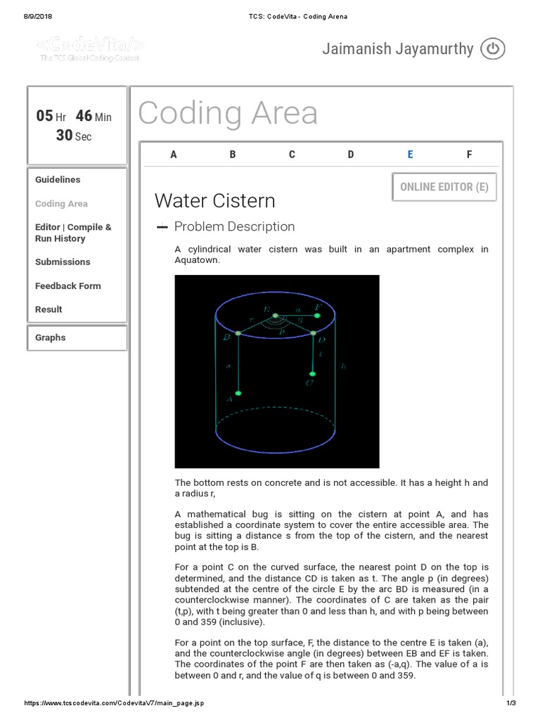 Tcs Codevita Coding Arena E Pdf Distance Area