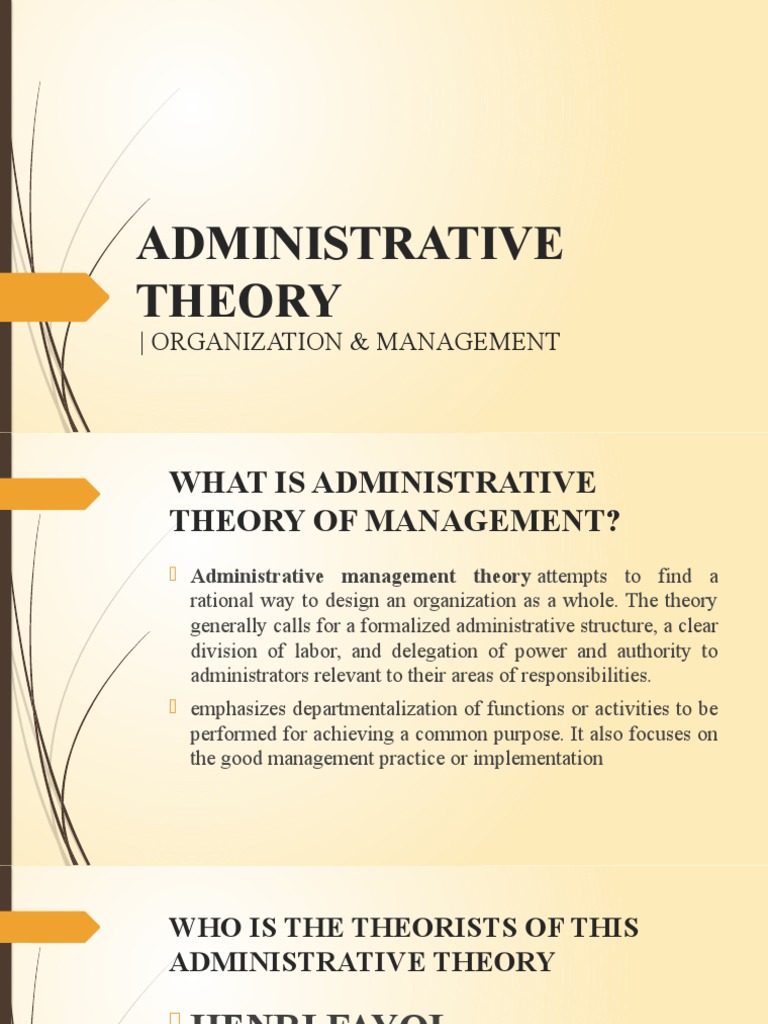 Administrative Theory | PDF | Philosophical Theories