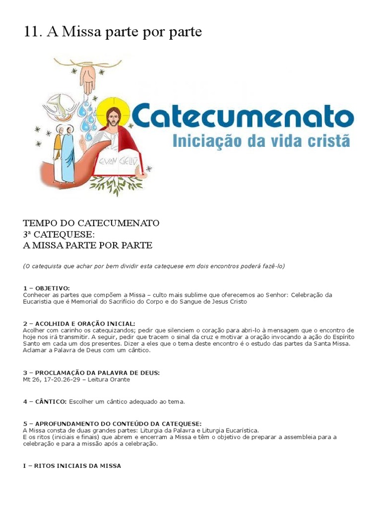 Catequese Santa Missa Passo A Passo | PDF