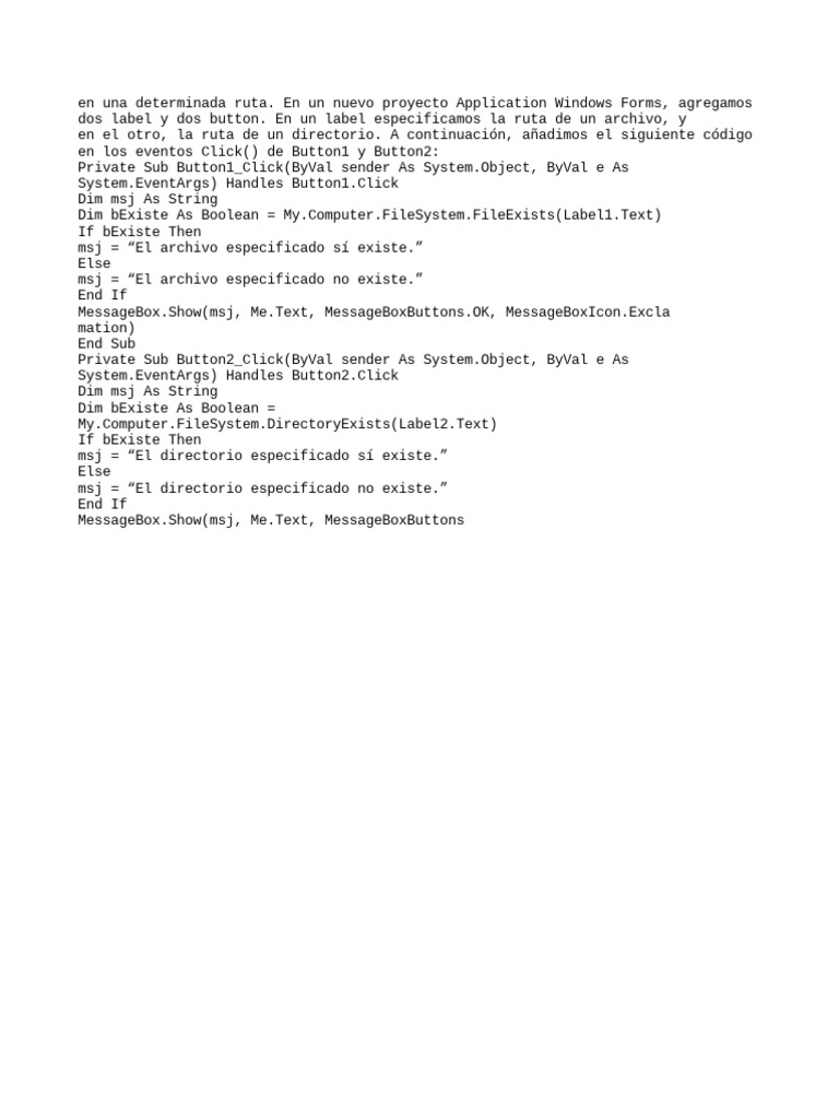 Visual Basic - 2010 (Ejemplos IV) | PDF