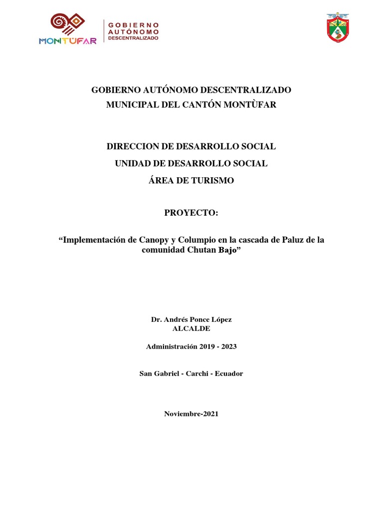 Proyecto - Implementación - de - Un - Canopy - y - Columpio - en - La ...