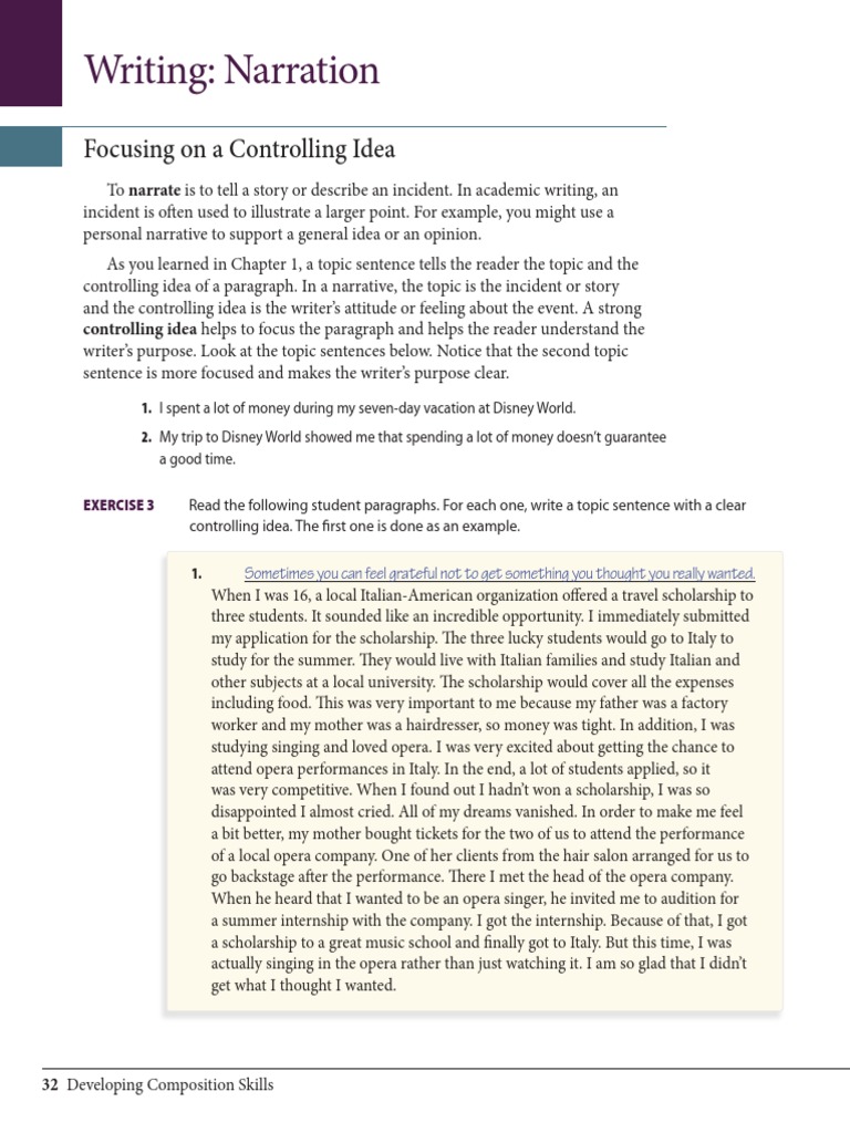 Narration in Detail Handout | PDF | Narration | Verb Narration in Detail Handout | PDF | Narration | Verb
