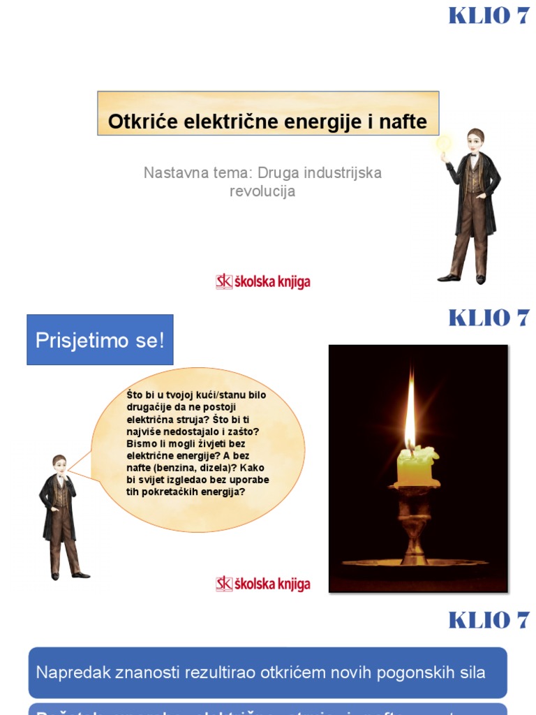 Klio 7 - PPT - 18.1. Otkrice Elektricne Energije I Nafte | PDF