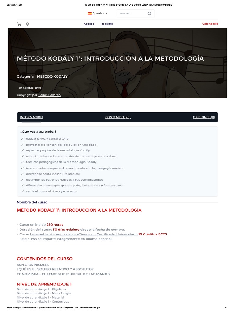 Método Kodály 1º - Introducción Al Método | PDF | Ritmo | Aprendizaje