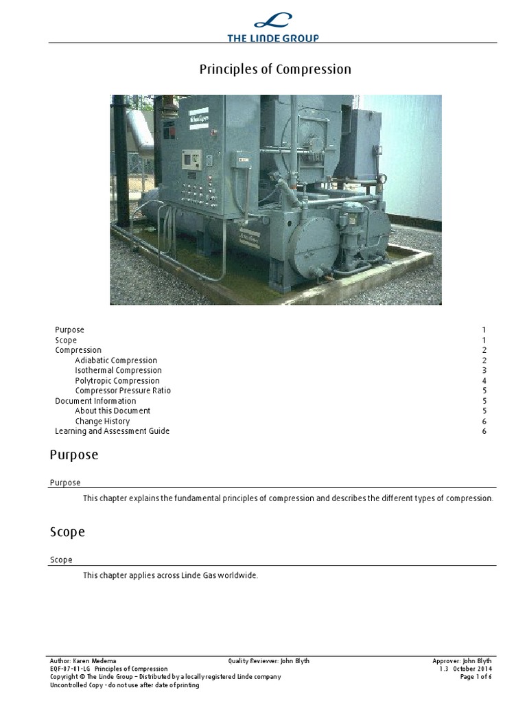 Principles of Compression | PDF | Gases | Gas Technologies