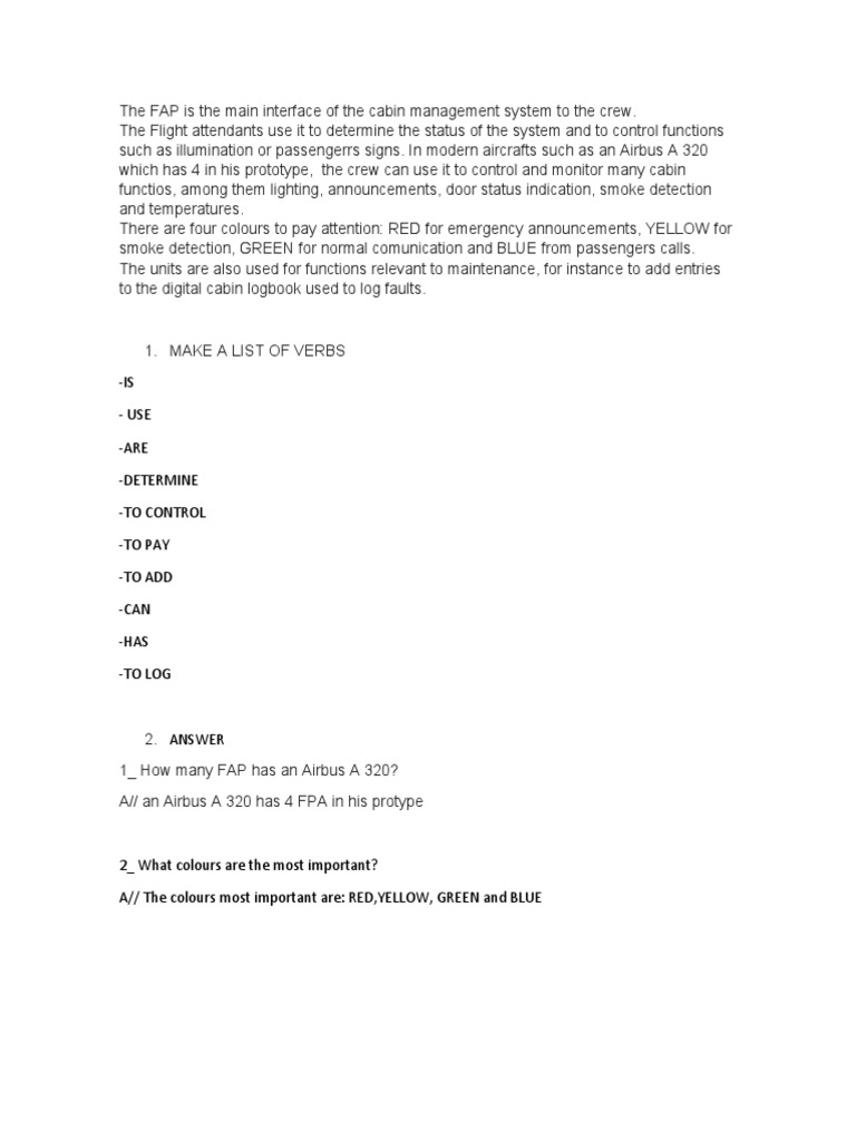 The FAP Is The Main Interface of The Cabin Management System To The ...