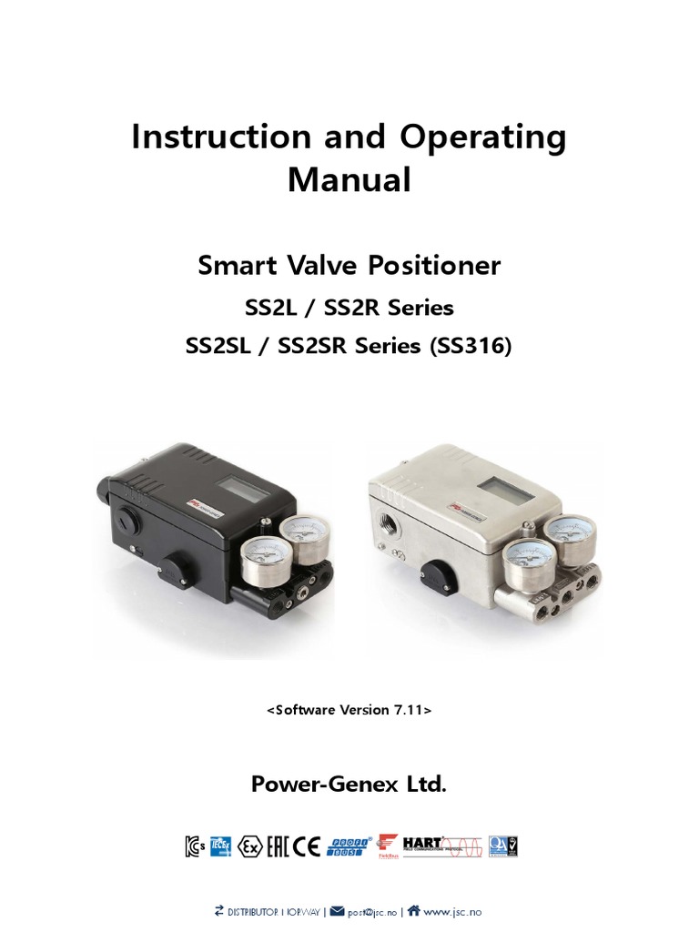 Instruction and Operating Manual: Smart Valve Positioner | PDF ...