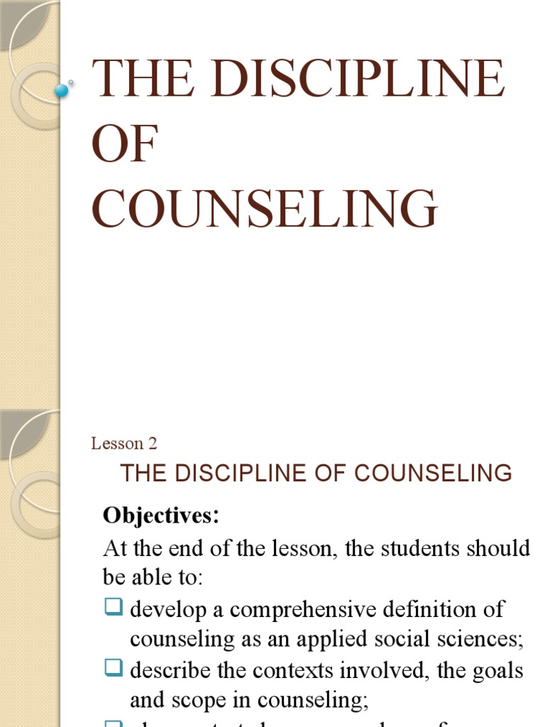 Disciplines of Counseling. 1 | PDF | Counseling Psychology | Psychotherapy