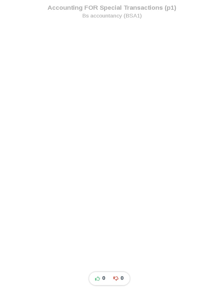 Accounting For Special Transactions p1 - Compress | PDF | Partnership | Debits And Credits