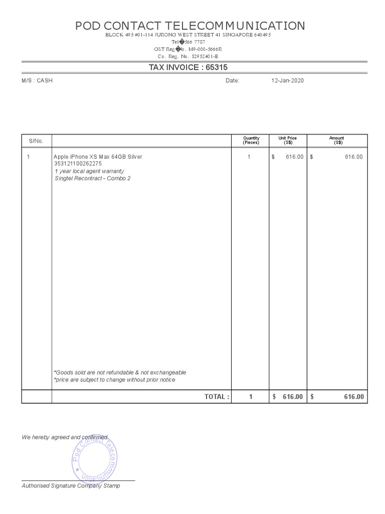 Tax Invoice: 65315 | PDF