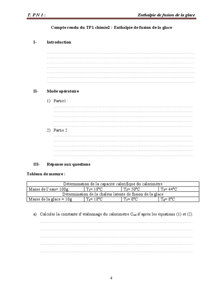 Compte Rendu Du TP1 Chimie2 | PDF