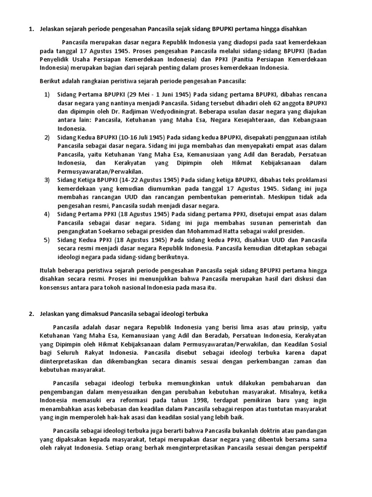 Uts Pancasila | PDF
