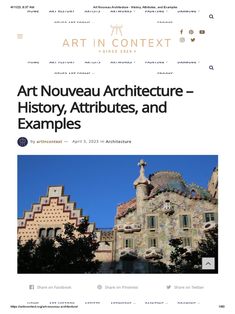 Art Nouveau Architecture - History, Attributes, and Examples | PDF ...