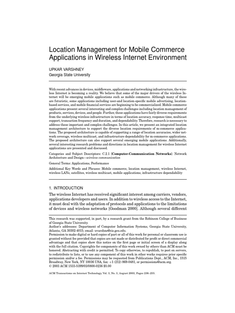 Acm Paper | Download Free PDF | Computer Network | Wireless Network
