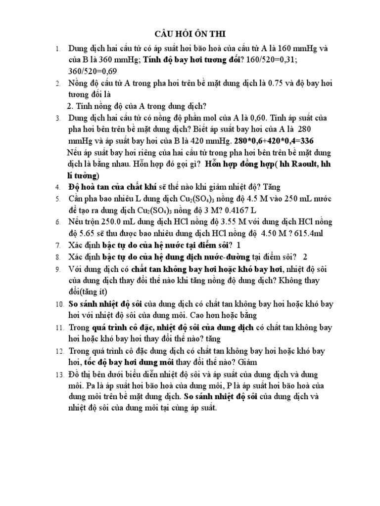 Câu hỏi ôn tập môn QTTB CNTP 3 | PDF