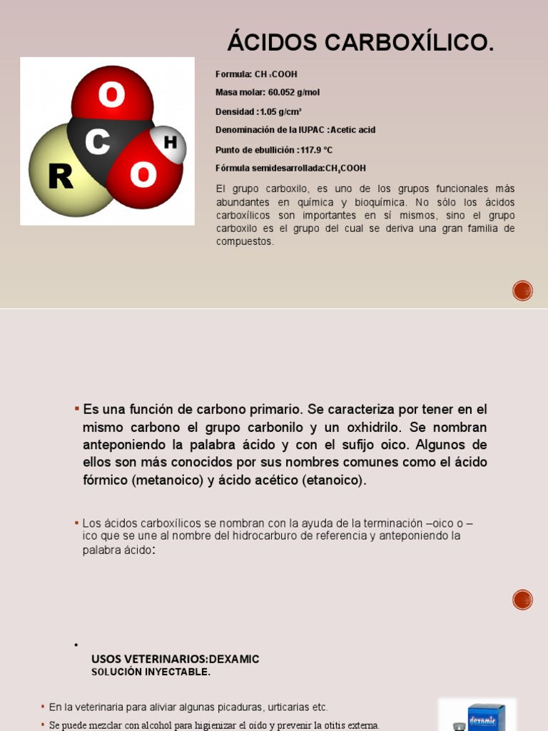 Acido Carboxilico | PDF | Ácido carboxílico | Agua