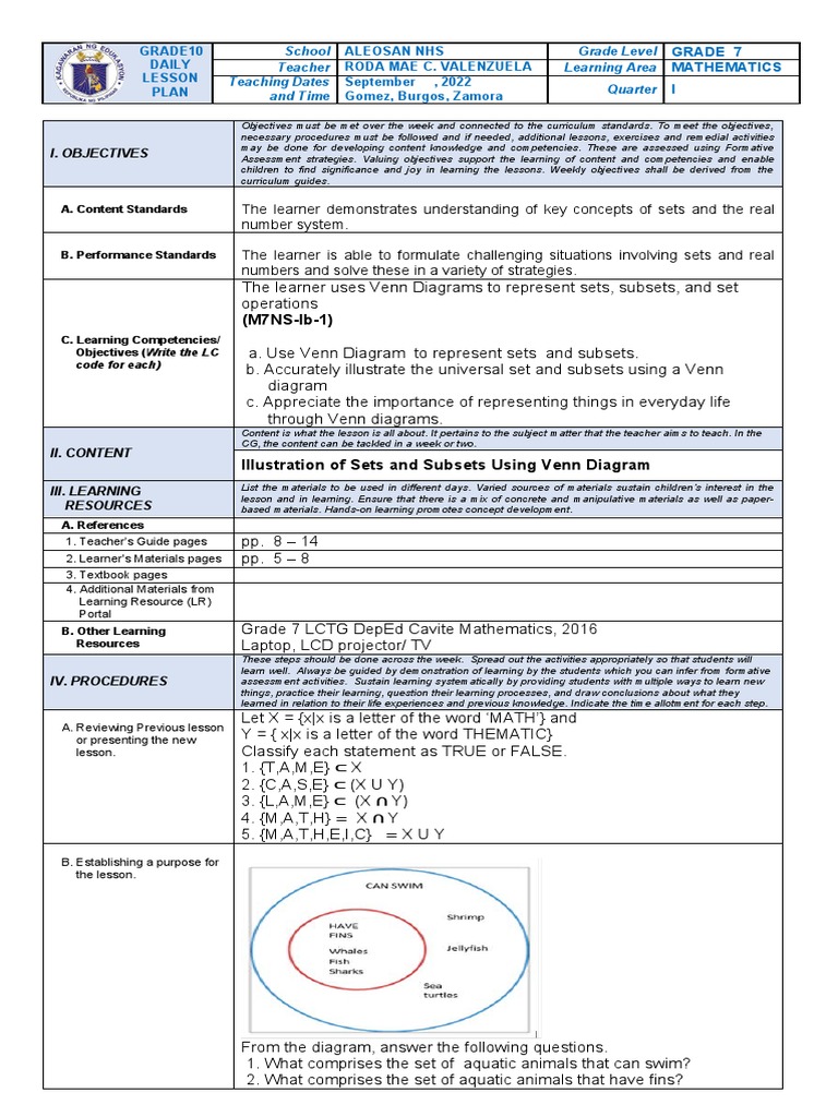 (M7NS-Ib-1) : Grade10 Daily Lesson Plan September, 2022 Gomez, Burgos ...