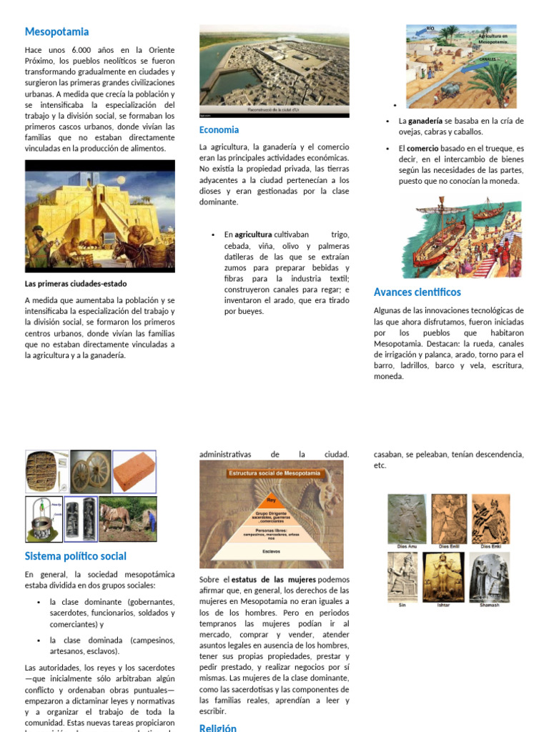 Mesopotamia Cultura | PDF | Agricultura | Mesopotamia