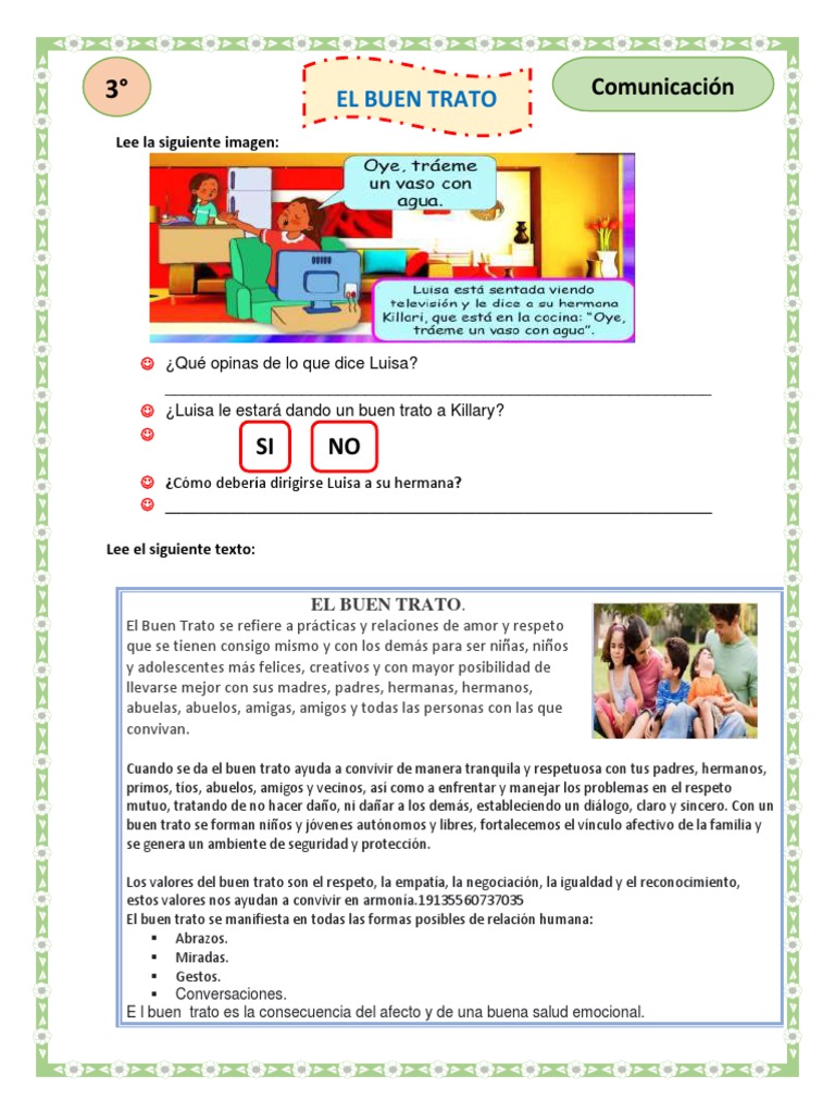 Ficha Del Buen Trato | PDF | Amor | Sicología