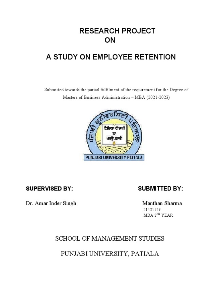 Research Project Employee Retention | PDF