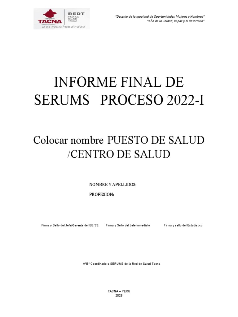 Caratula Informe Final 2023 | PDF