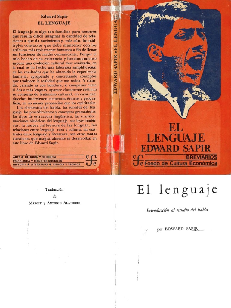 EL Lenguaje: Edward Sapir | PDF | Ciencias sociales | Estudios de ...