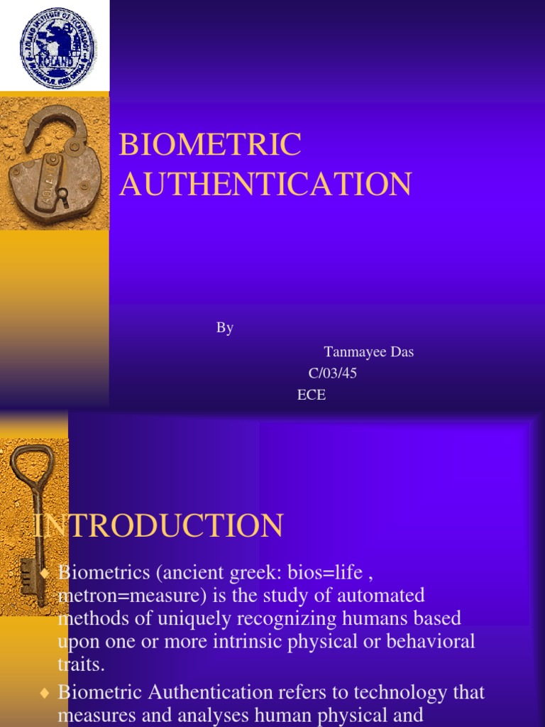 Biometric Authentication Pdf Biometrics Fingerprint