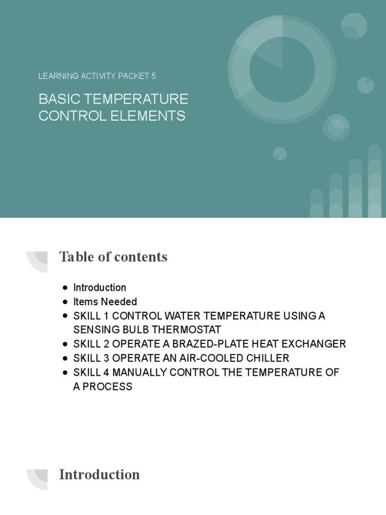 Basic Temperature Control Elements: Learning Activity Packet 5 | PDF ...